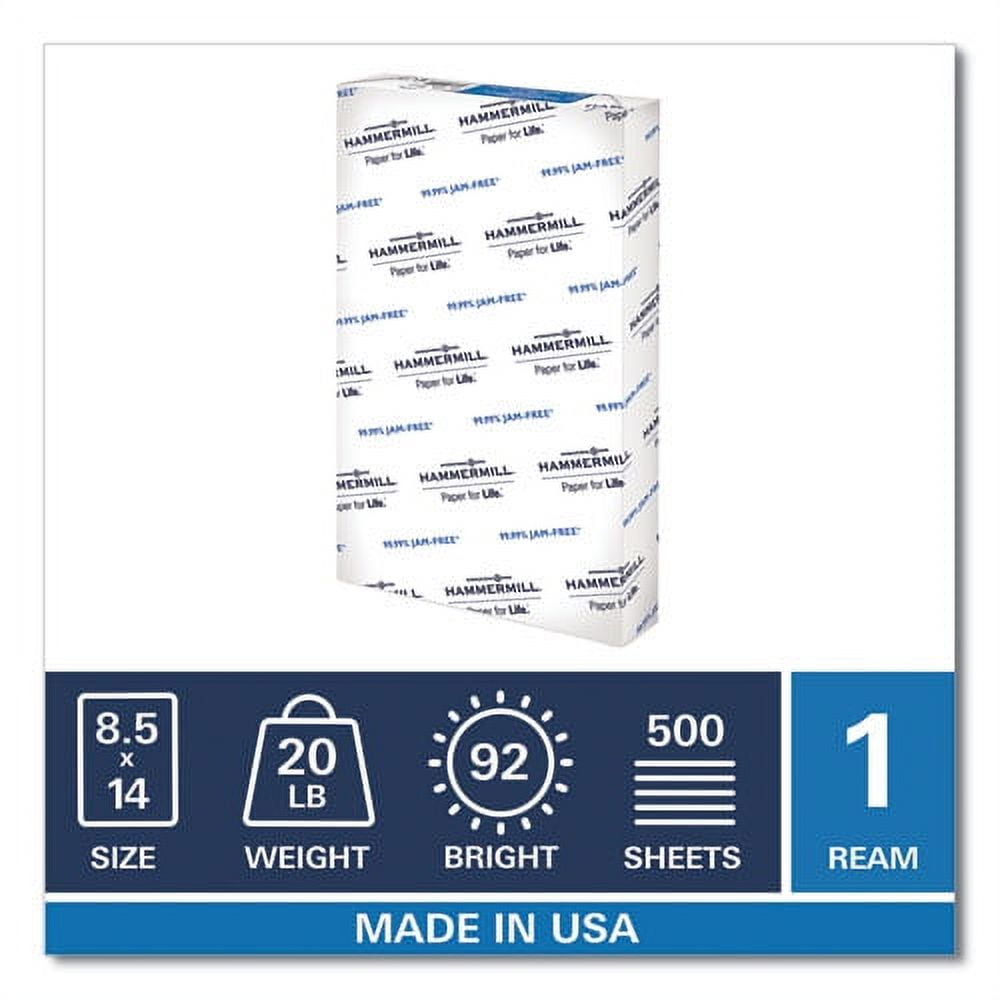 Hammermill Copy Plus Print Paper, 92 Bright, 20 lb Bond Weight, 8.5 x ...
