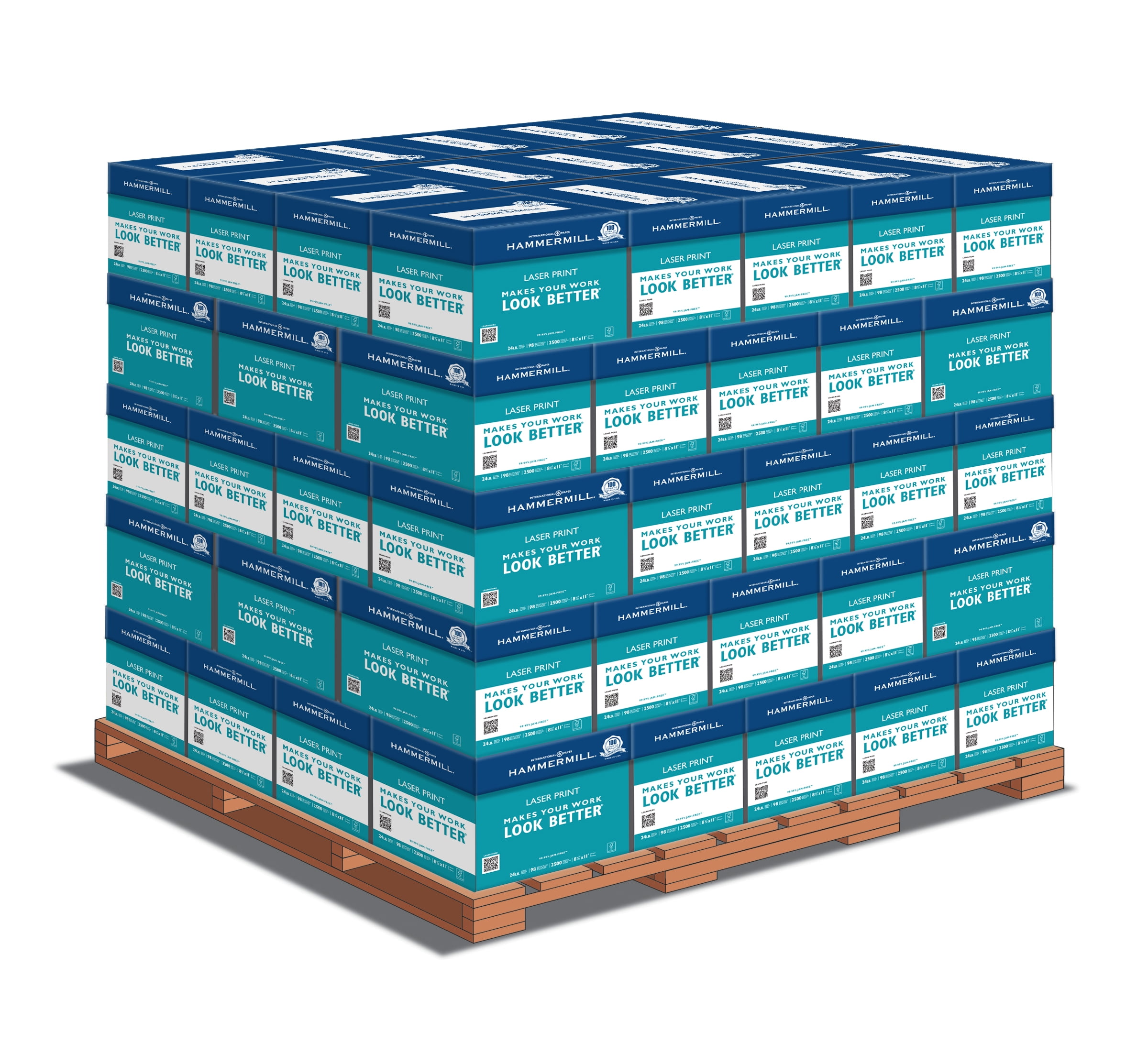 Hammermill Laser Print Paper 8.5" x 11" 32lb 98 Bright (10464) 2500 ...