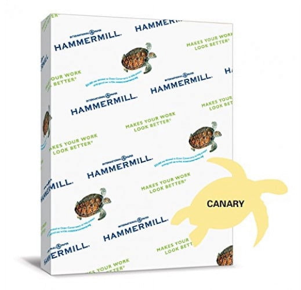 Hammermill Paper Colors Cahtv Canary, 24lb., 8.5x11, Letter 500 Sheets ...