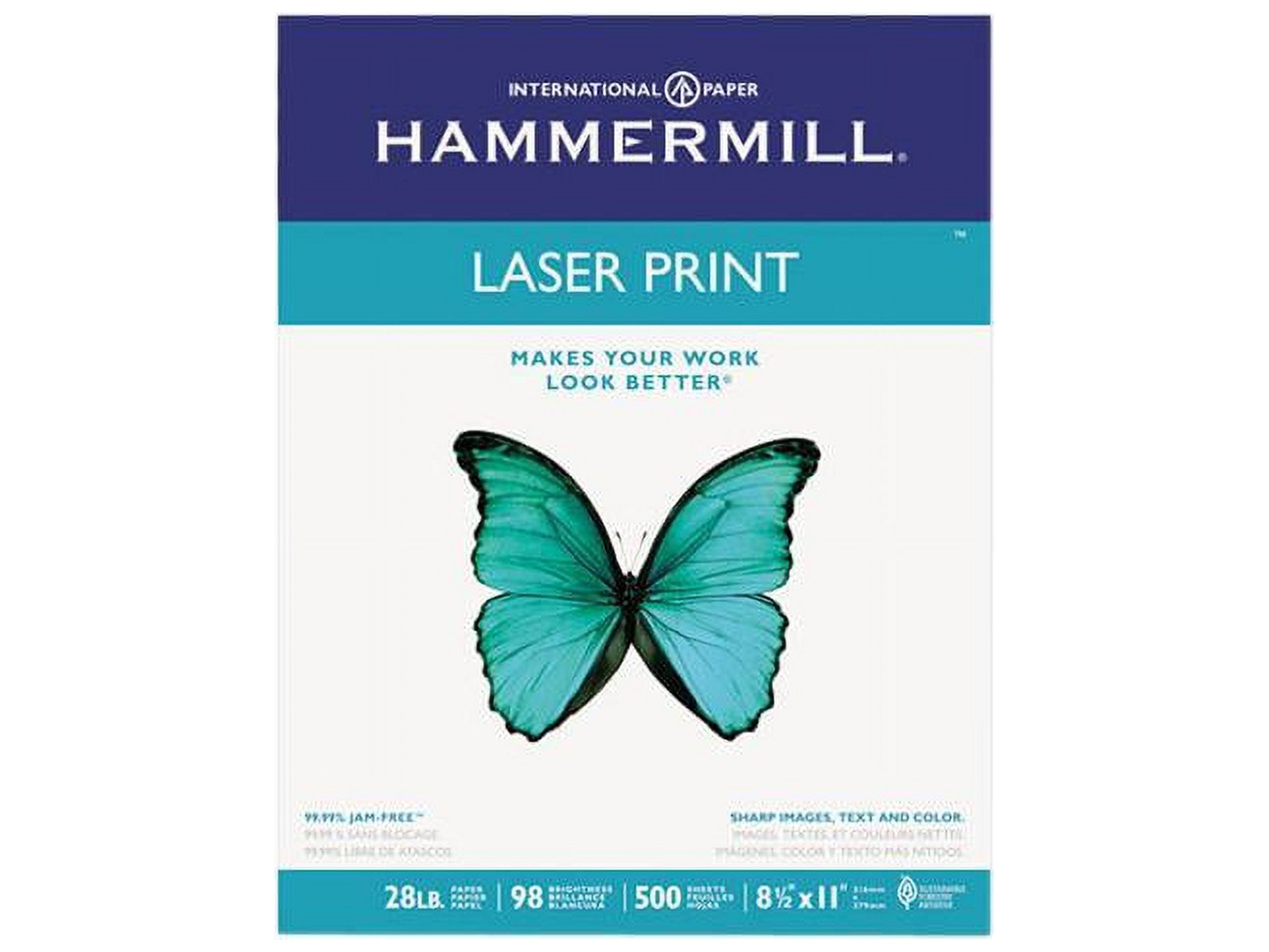 Hammermill 28lb Premium Laser Printer Paper, 8.5x11, White, 1 Ream, 500 ...