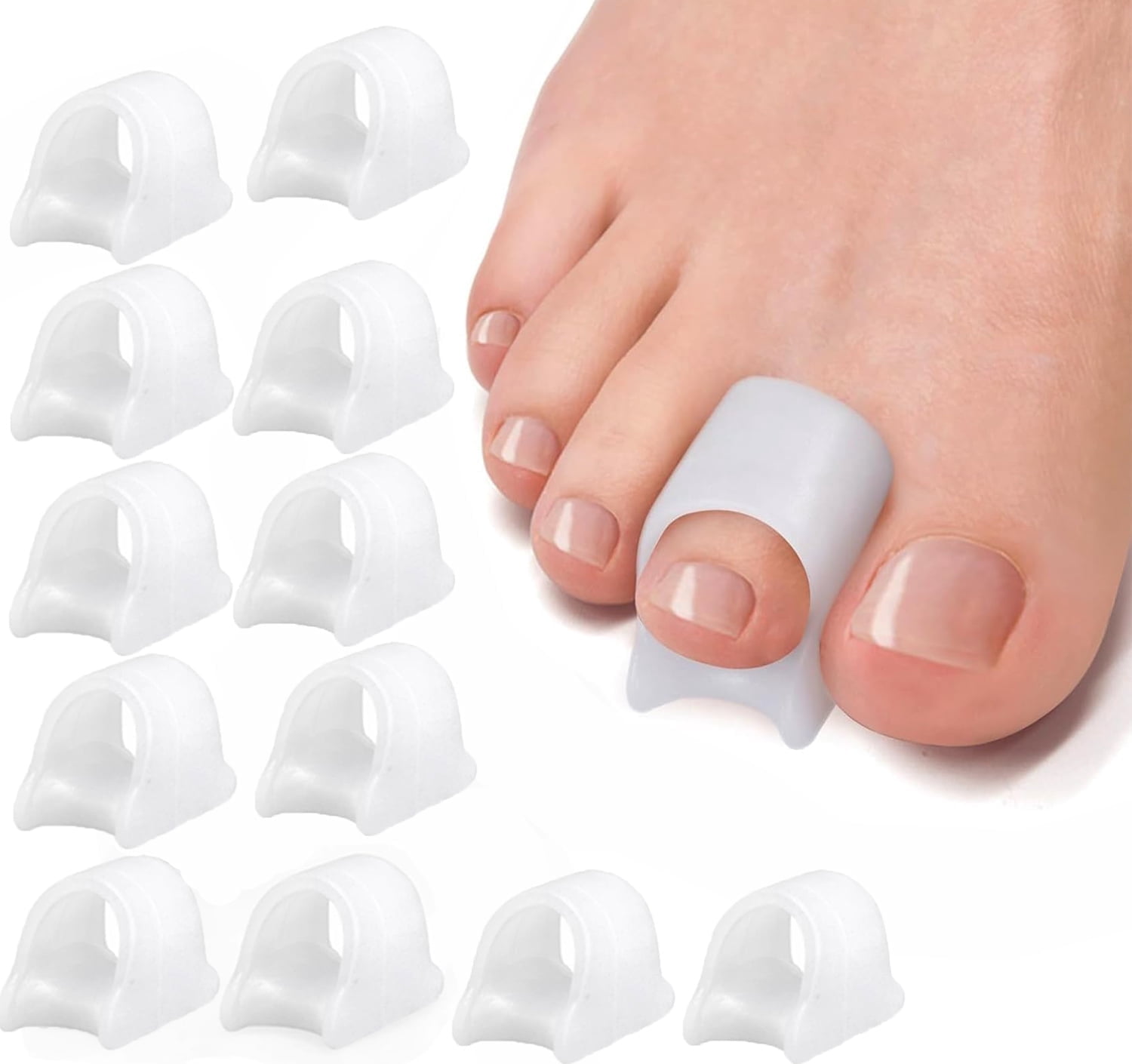 Hammertoe Corrector- 10 Pieces Toe Splints Realign Bent, Curled ...