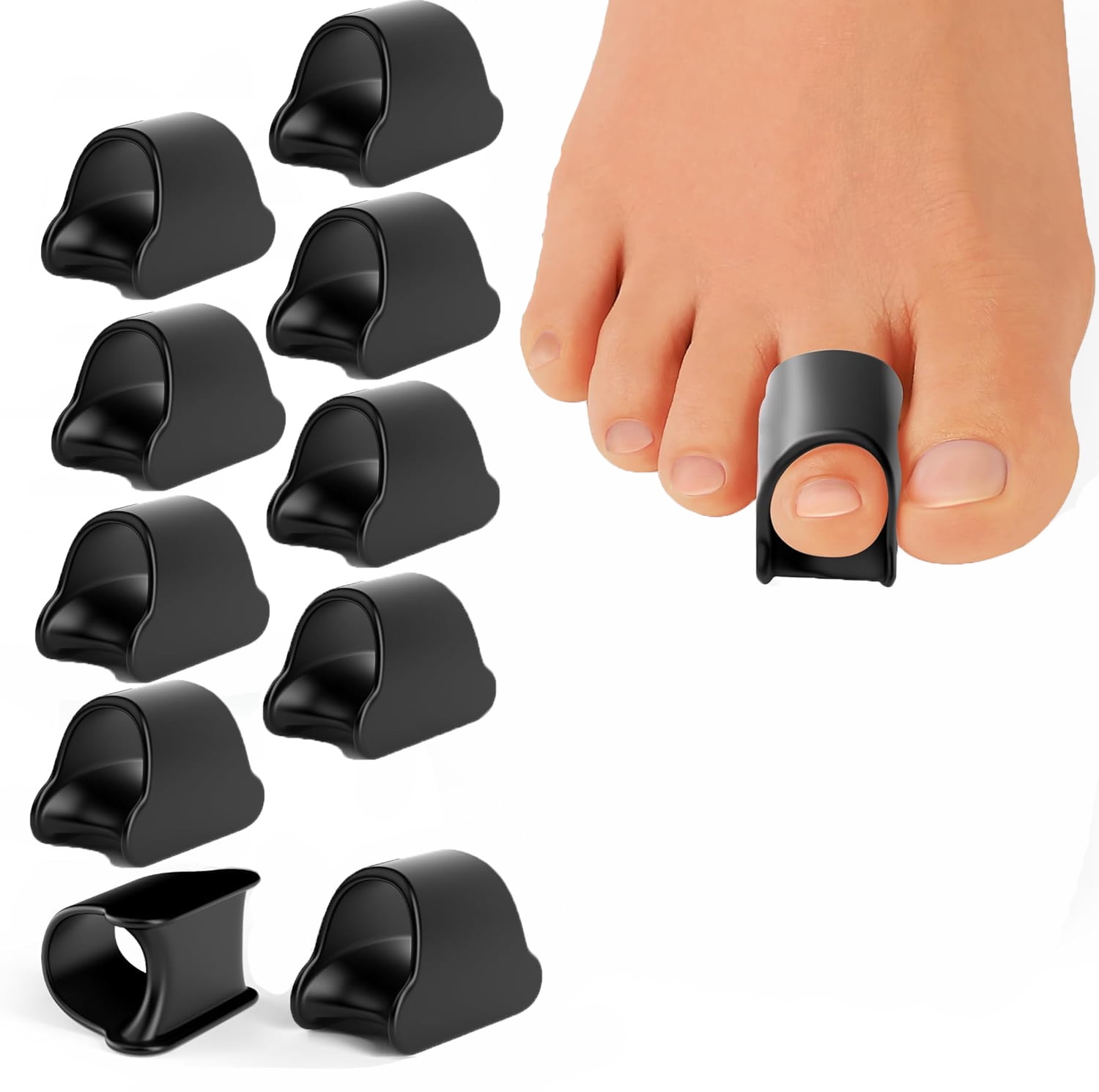 Hammertoe Corrector - 6 Pack Toe Splints - Soft Gel Toe Straighteners ...