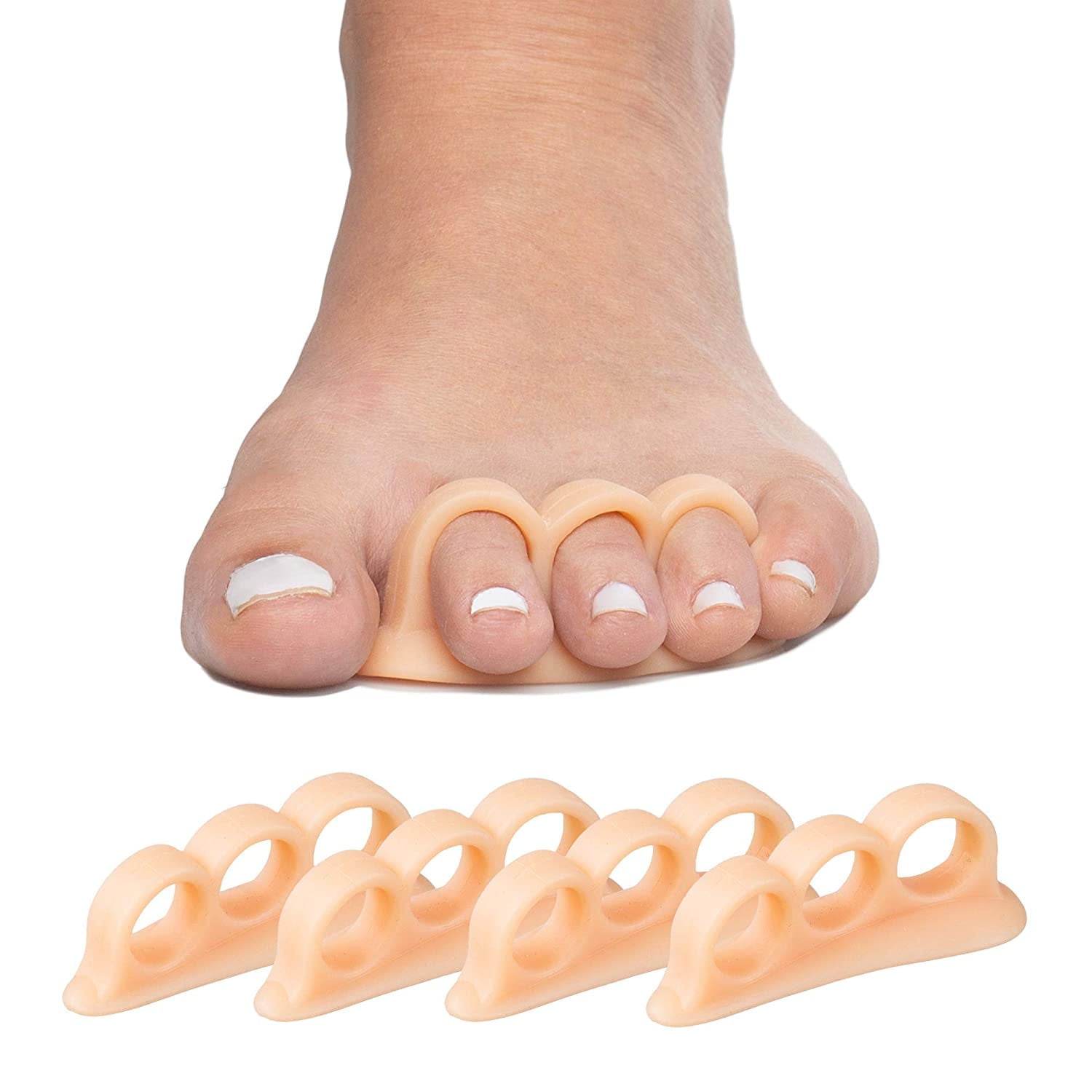 Hammertoe Corrector Gel Toe Straighteners with 3 Separator Loops ...
