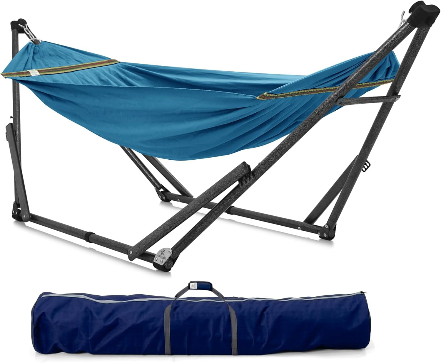 Hammock 550 lbs Capacity Double Hammock Stand, Portable Hammock Stand ...