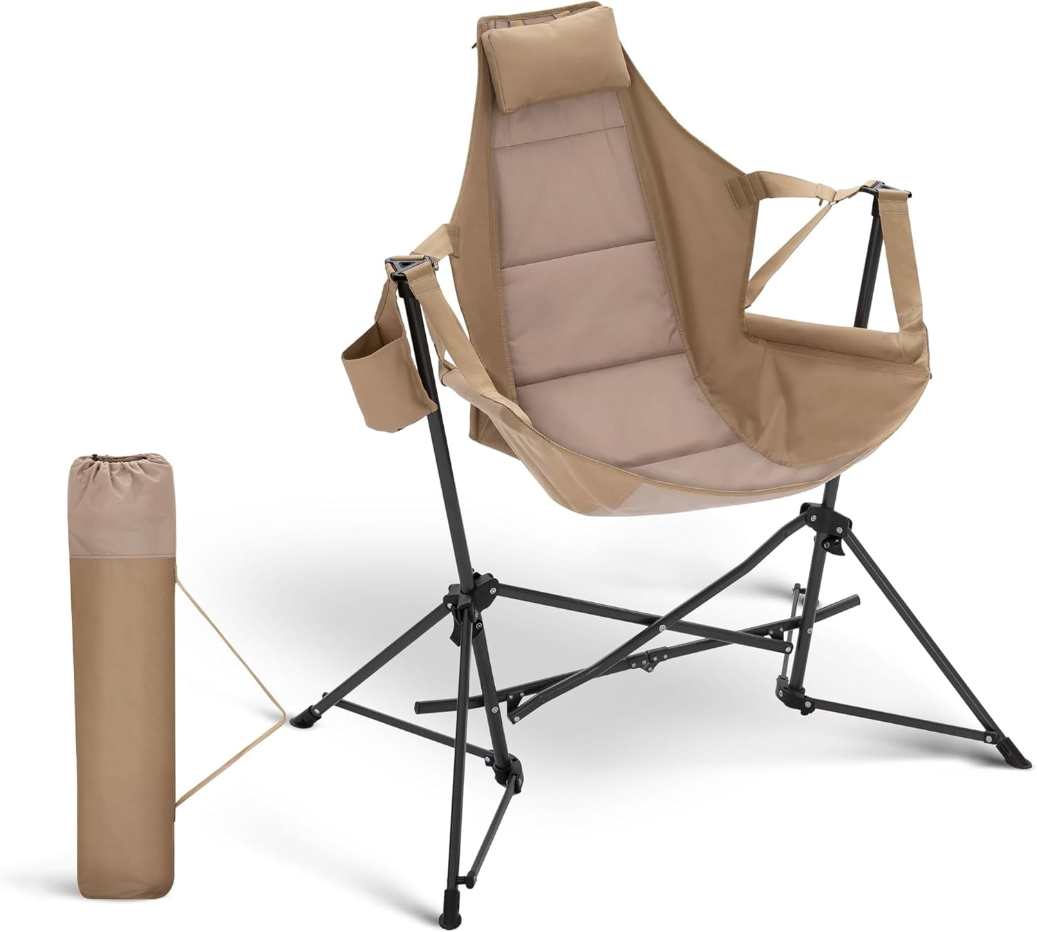 Hammock Camping Chair, Adjustable Back Swinging Chair, Folding Outdoor ...
