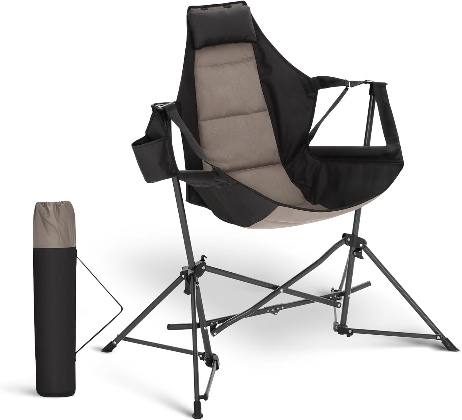 Hammock Camping Chair, Adjustable Back Swinging Chair, Folding Outdoor ...