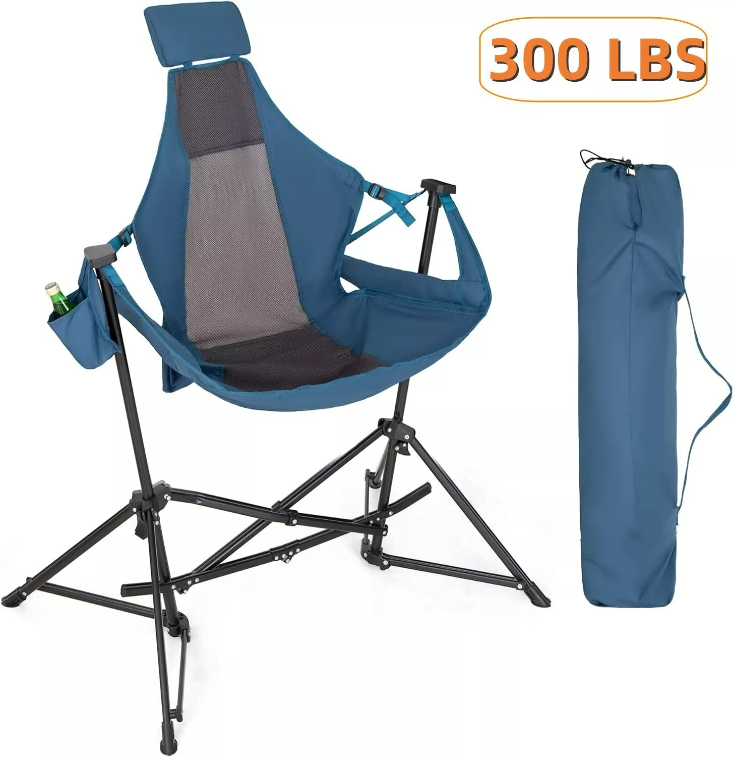 Hammock Camping Chair Folding Swing Chair with Stand - Walmart.com