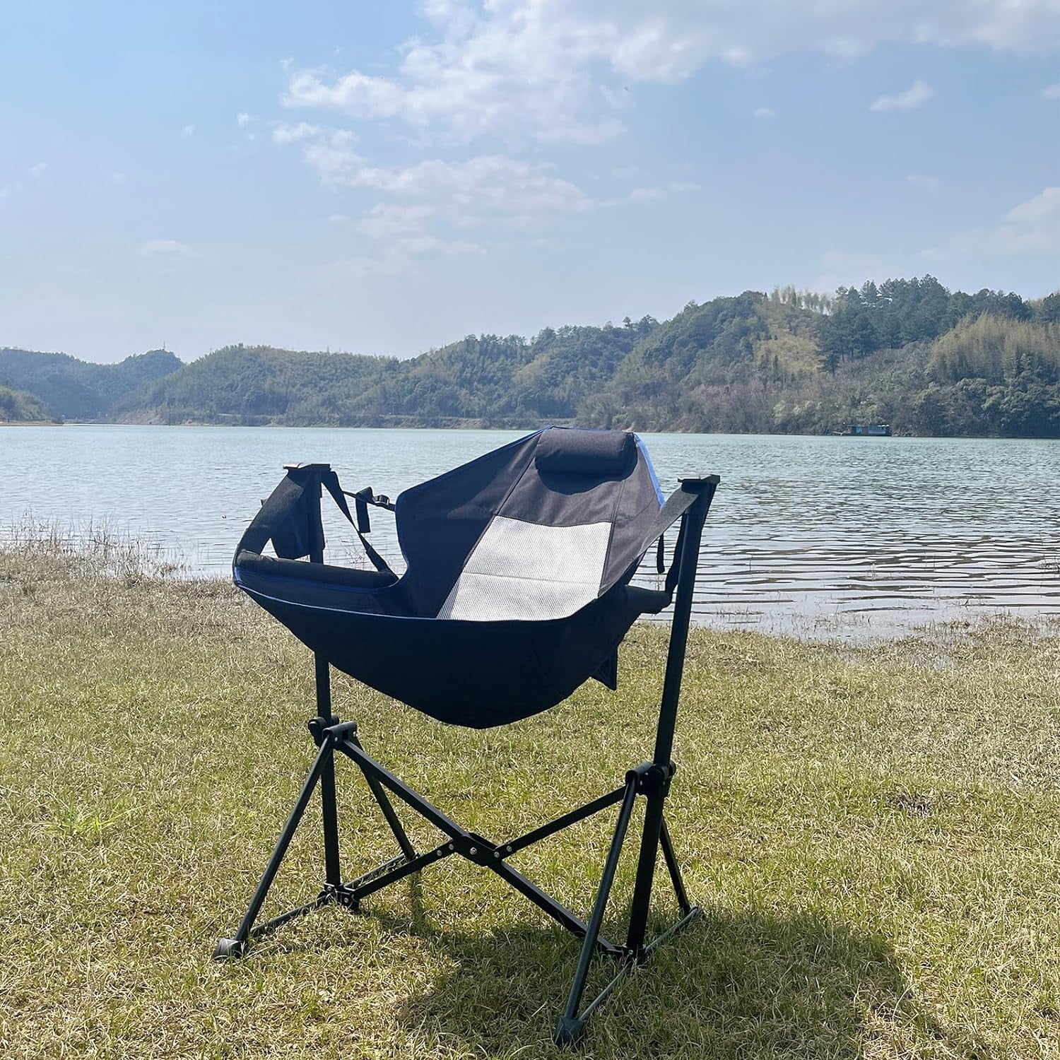 Hammock Camping Chair, Outdoor Swinging Rocking Camping Chair, Folding ...