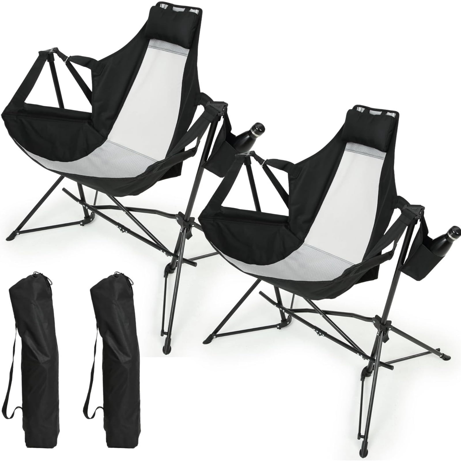 Hammock Camping Chair, Portable Folding Rocking Chair with Adjustable ...