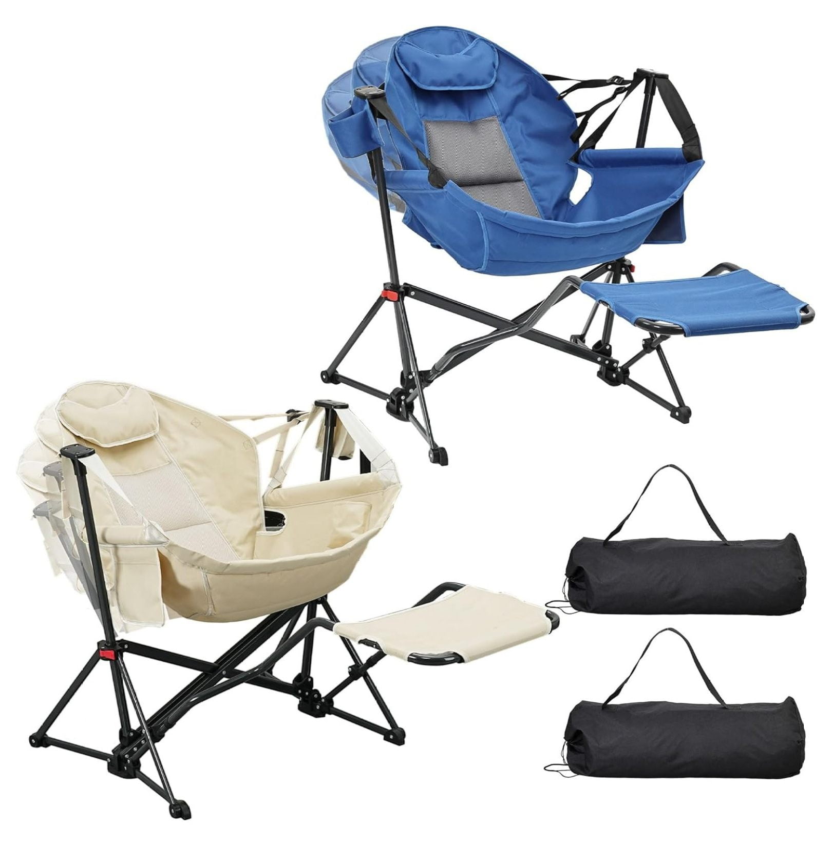 Hammock Camping Chair with Footrest, Heavy Duty Rocking Chair ...