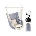 Hammock Chair Hanging Swing 500 Lbs 2 Cushions Included Steel Spreader ...