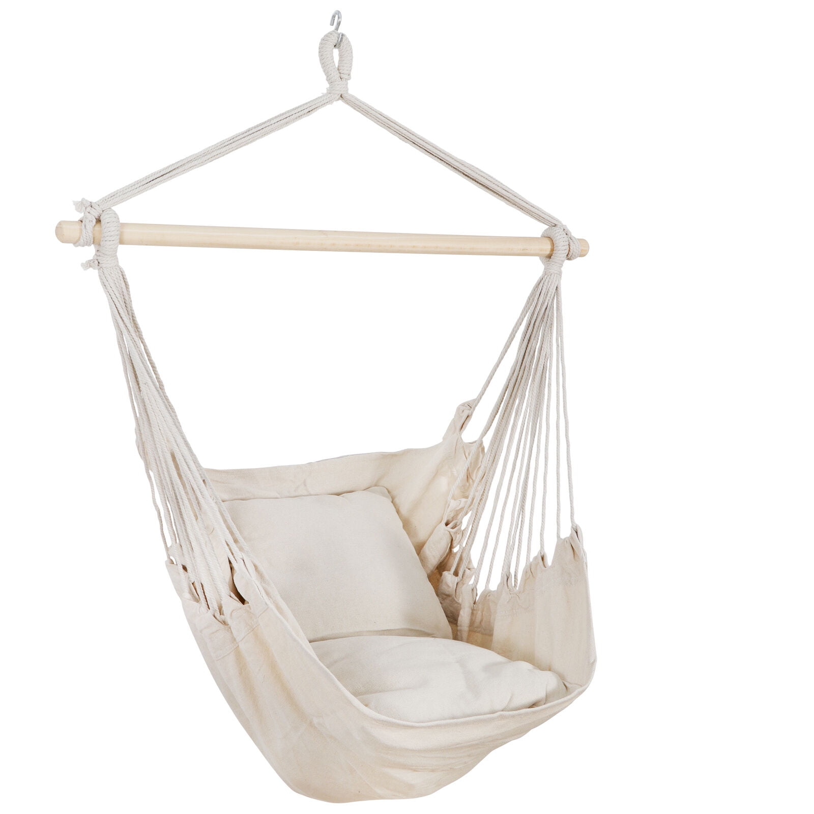 Hammock Chair Patio Hanging Rope Chair Porch Swing Seat Garden Backyard ...