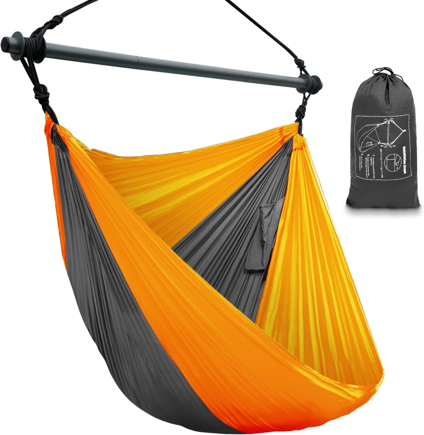 Hammock Chair, Portable Large Hanging Rope Swing, Lightweight Nylon ...