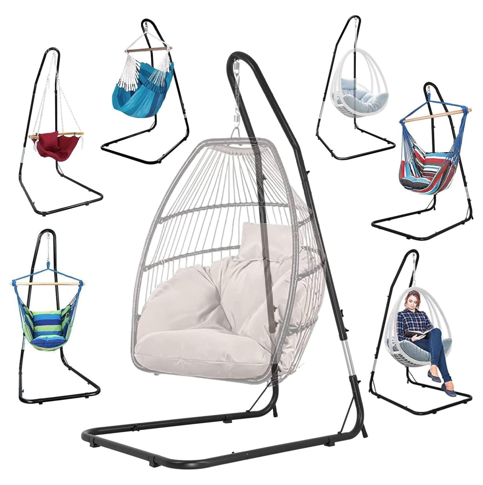 Hammock Chair Hammock Stand Hanging Hammock Stands Outdoor Stand Heavy ...