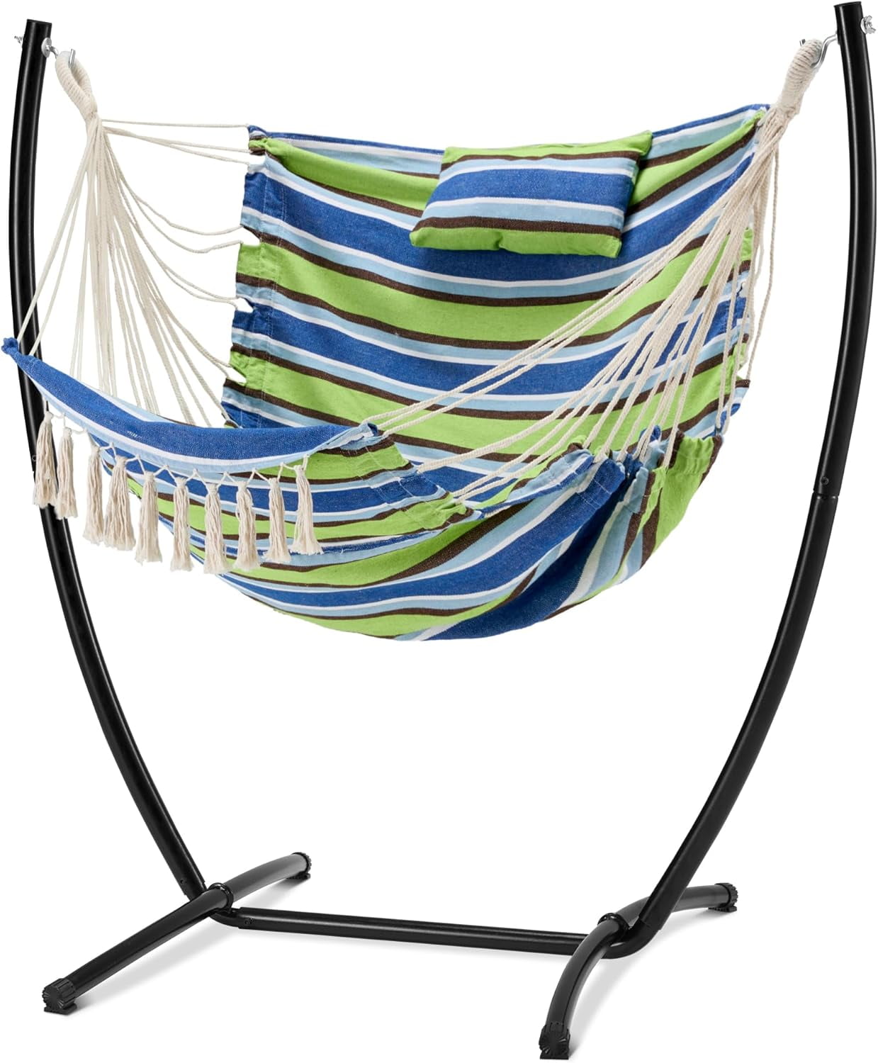 Hammock Chair with Stand,Heavy-Duty Hanging Bohemian Style Chair with ...