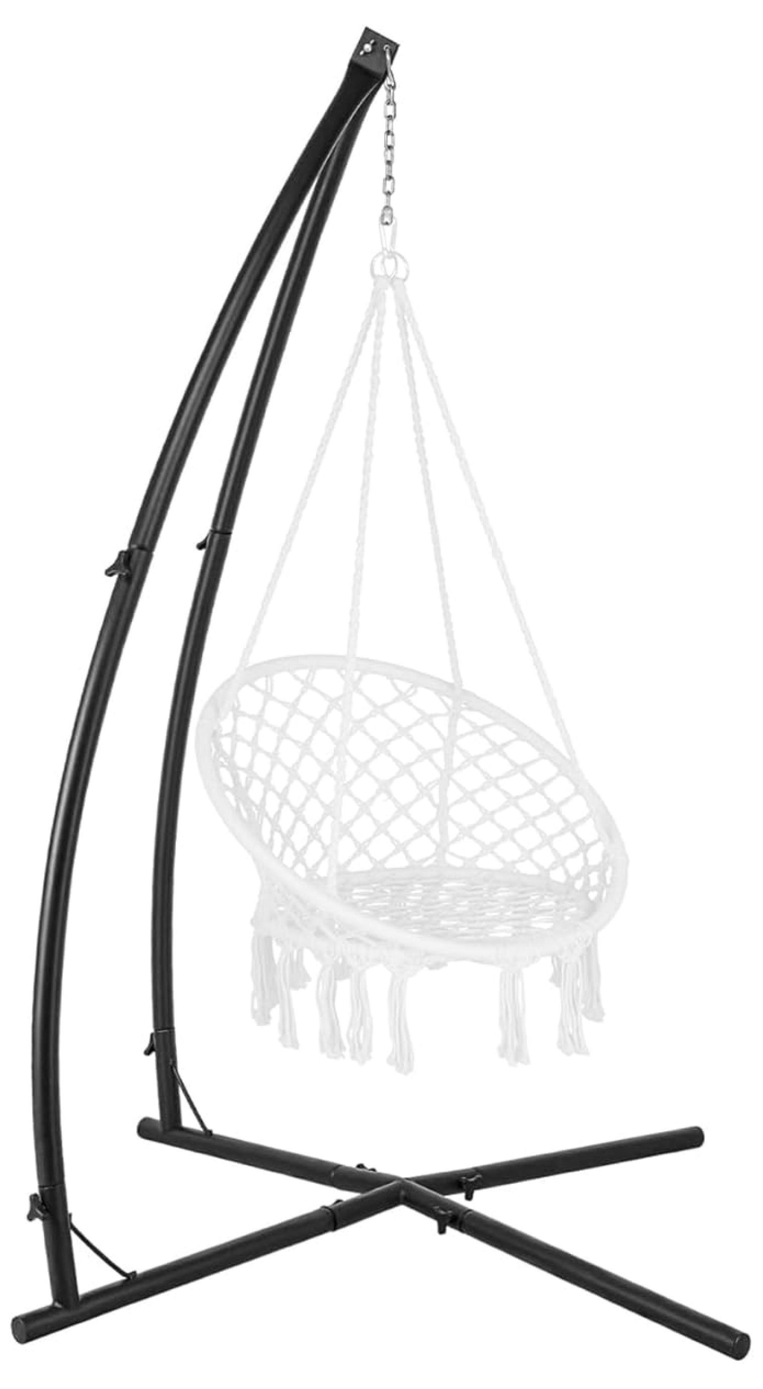 Hammock Chair Stand, Heavy Duty Steel C-Stand, Indoor/Outdoor Hanging ...