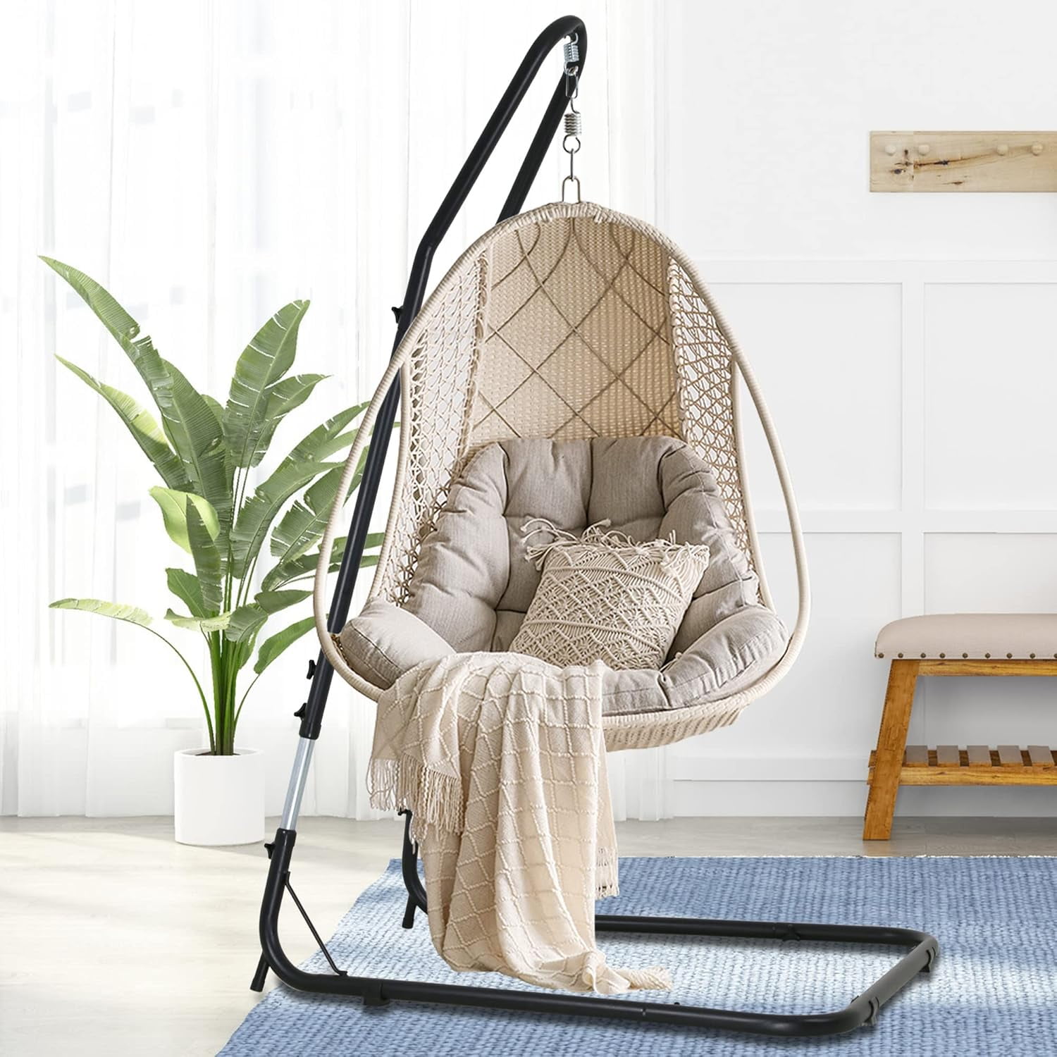 Hammock Chair Stands,Hanging Hammock Swing Chair Stand Solid Steel ...