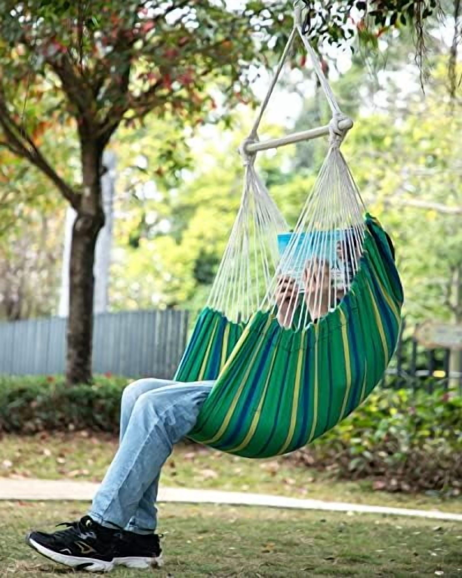 Hammock Chair Swing (500 lbs Max) - Hanging Hammock Chair Rope Swing ...