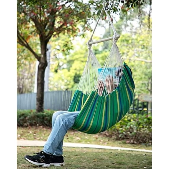Hammock Chair Swing (500 lbs Max) - Hanging Hammock Chair Rope Swing ...