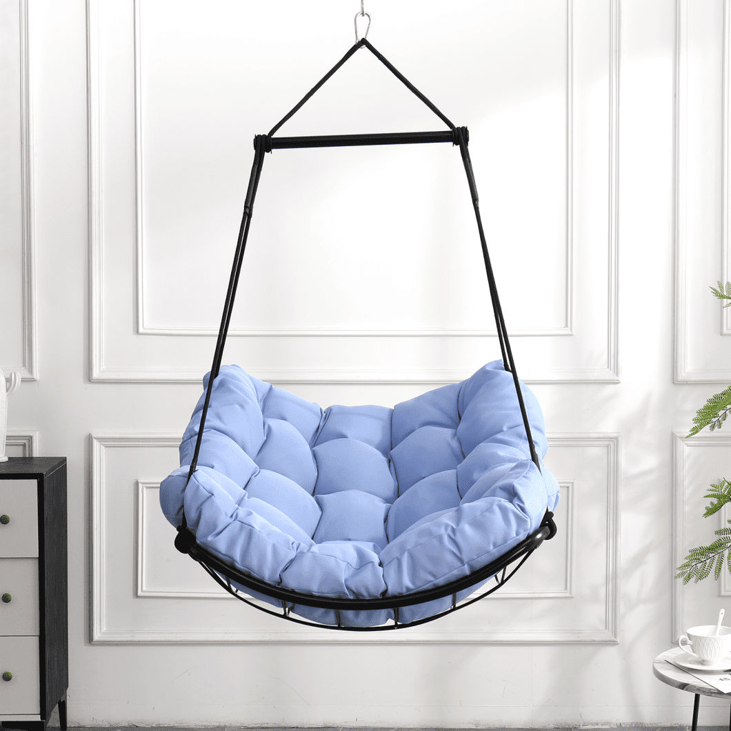 Hammock Chair Swing with Cushion,270 lbs Capacity,Heavy Duty Steel ...