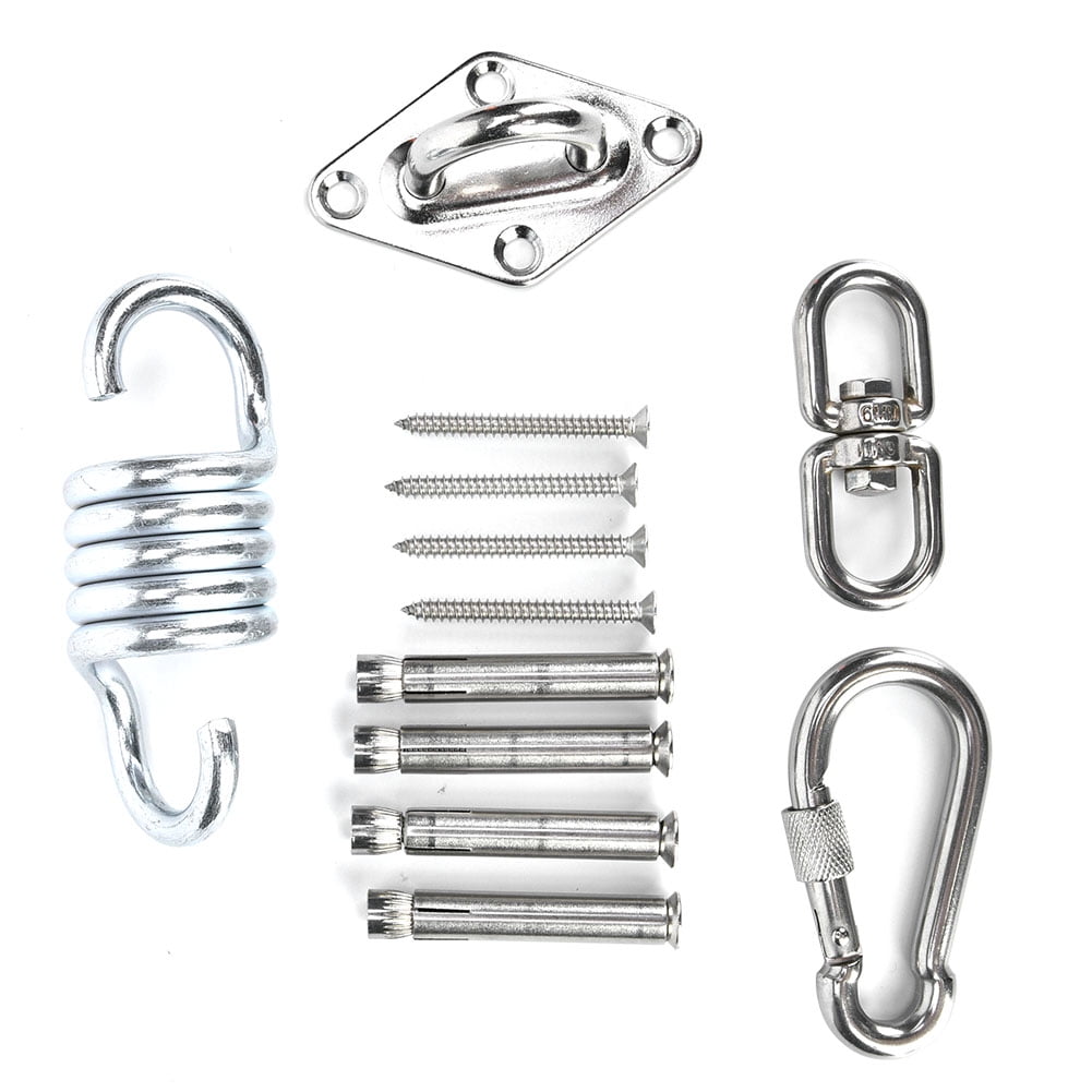 Hammock Hanging Chair Buckle Screw Accessory Kit Spring Swivel Snap ...