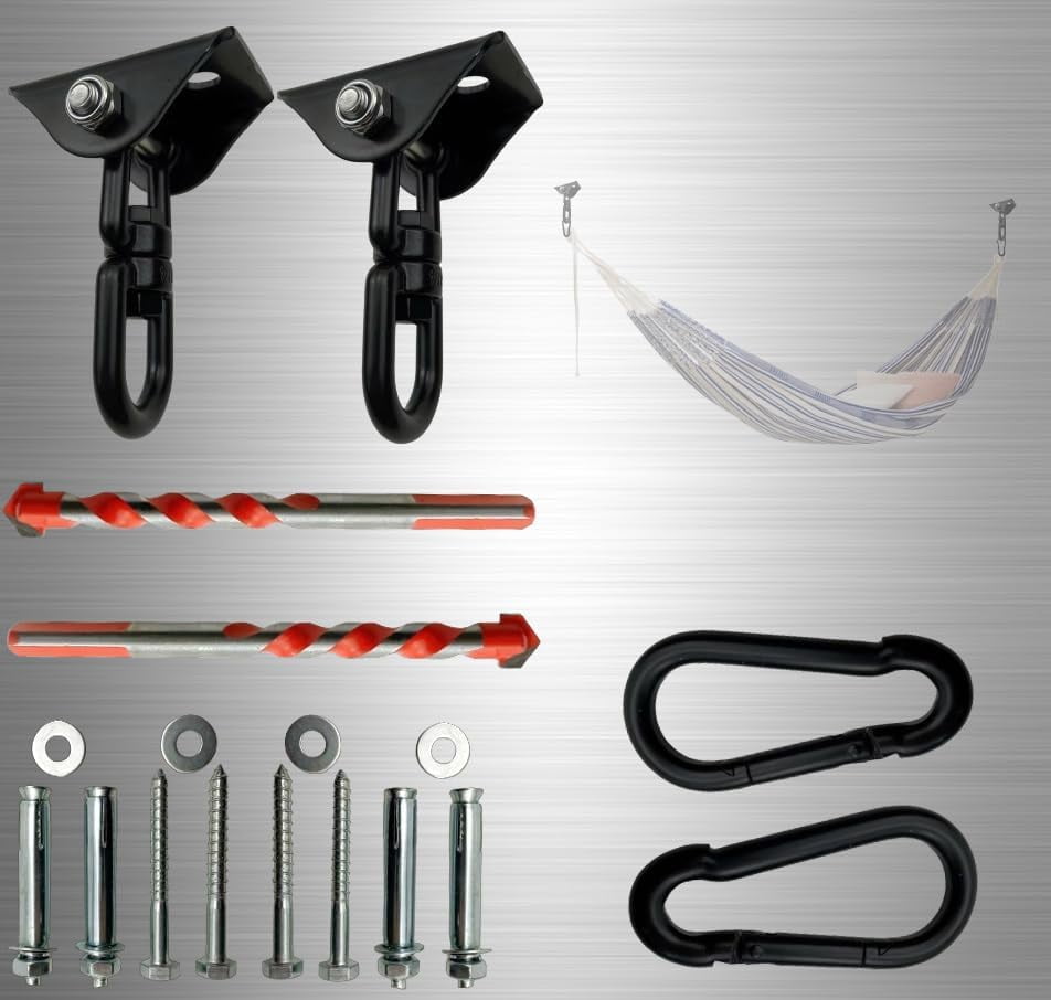 Hammock Hanging Kit, Heavy Hooks for Hanging Swings can Withstand 1200 ...