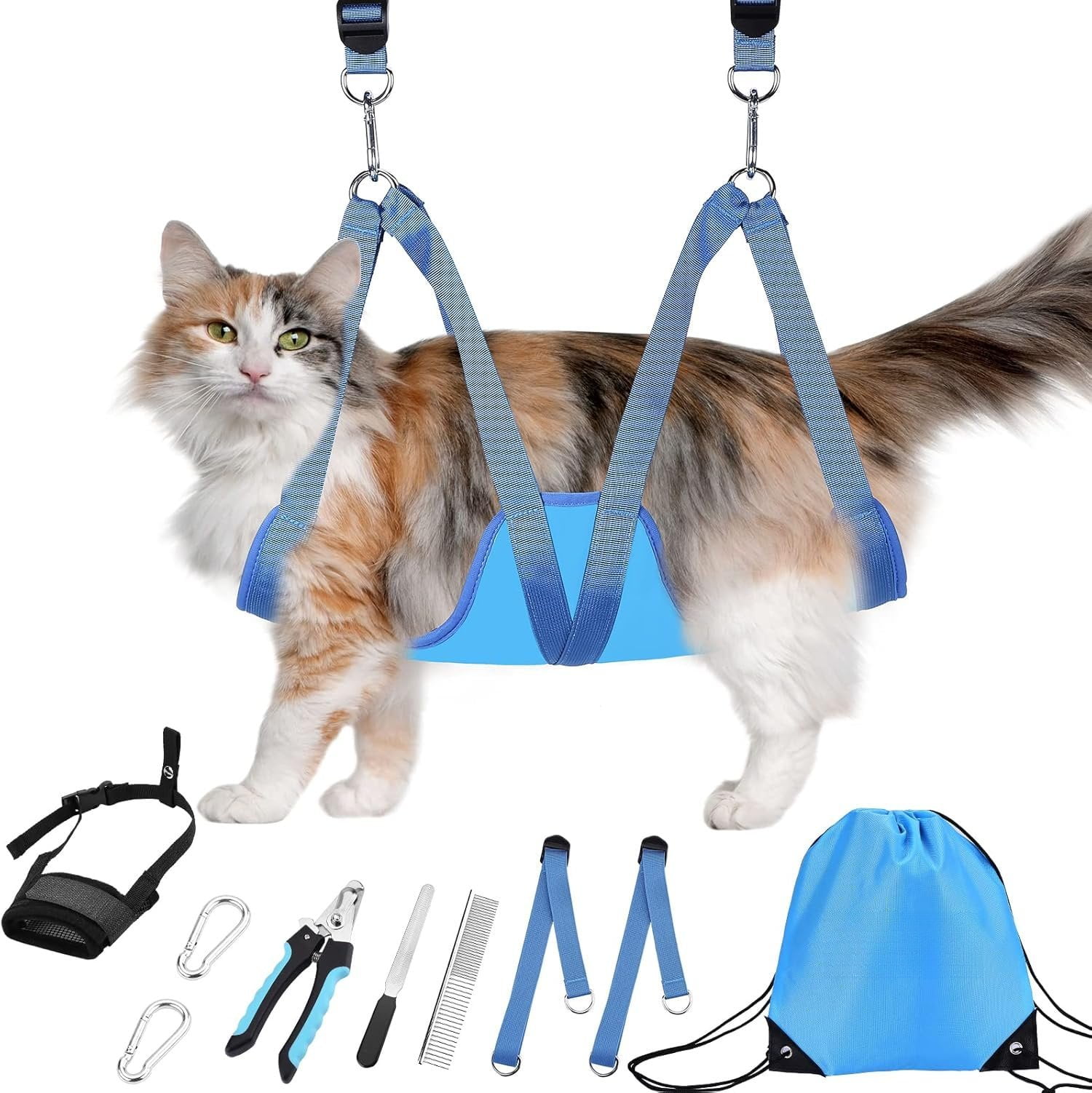 Hammock, Pet Harness for Dogs&Cats, Multi Hammock Restraint Bag with ...