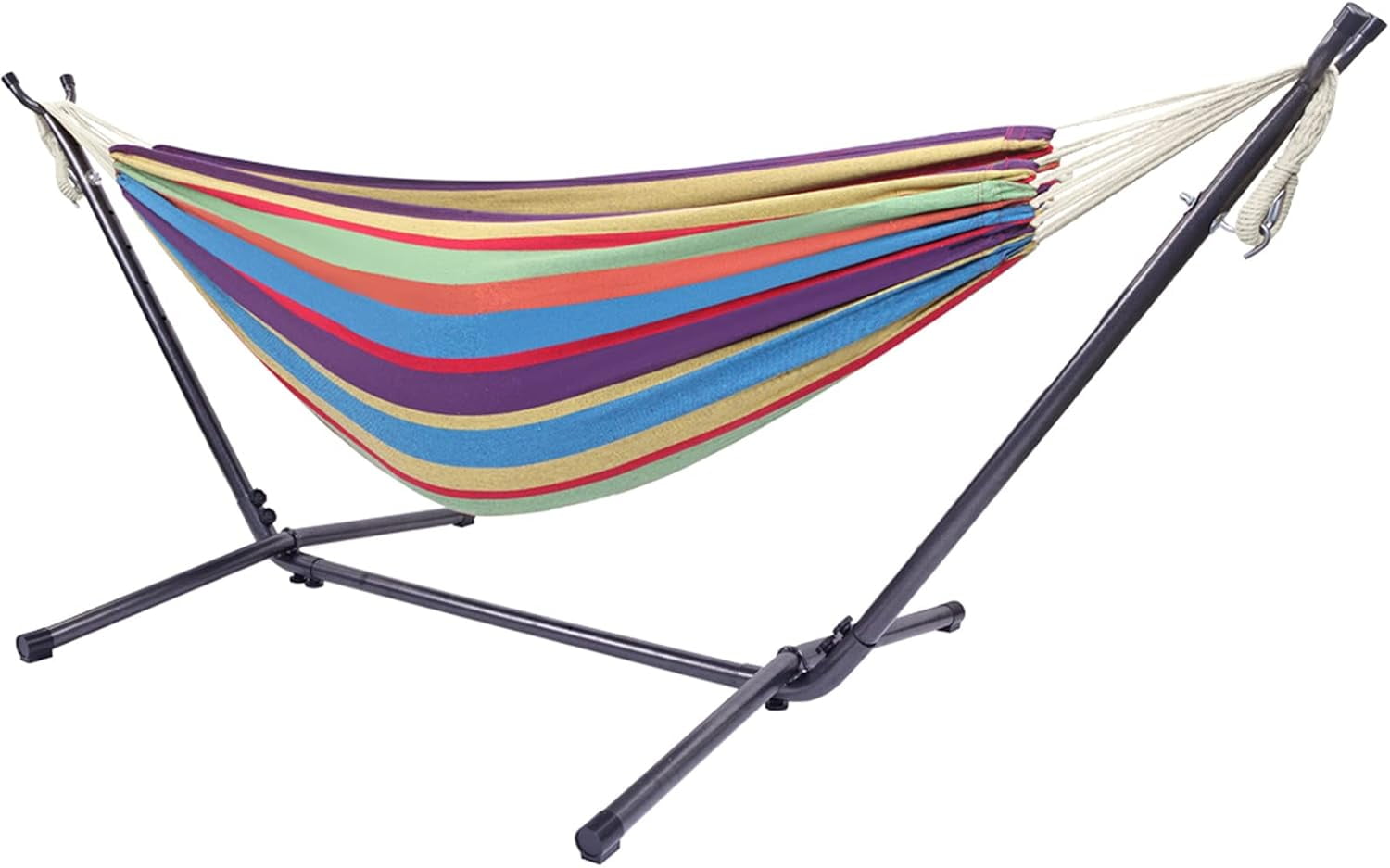 Hammock Set (Hammock Frame Small Hammock) Natural Rope - Walmart.com