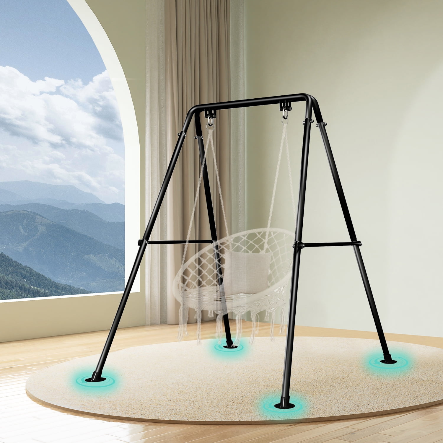 Homy Grigio Heavy Duty Steel Hammock Stand, Durable, 48.40 Inches ...