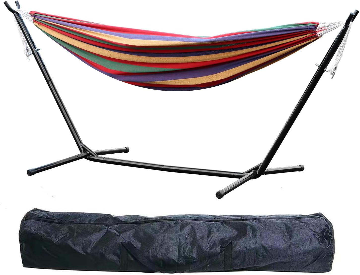 Hammock with Stand for Outside, Double Hammock with Heavy Duty Steel ...