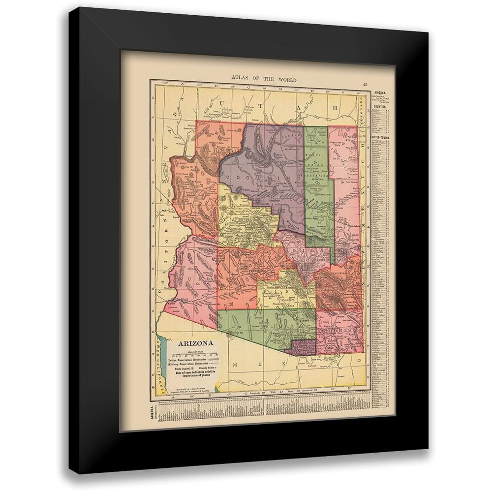 Hammond 12x14 Black Modern Framed Museum Art Print Titled - Arizona ...