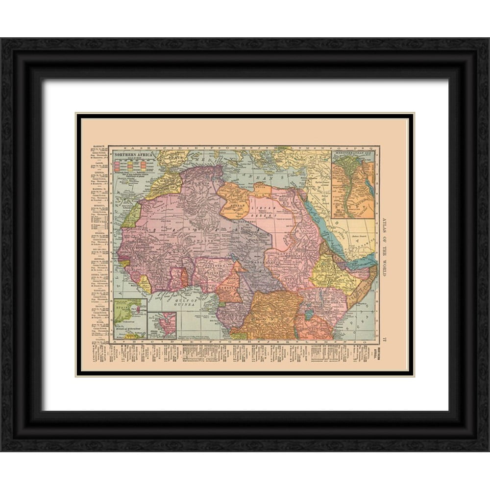 Hammond 14x12 Black Ornate Wood Framed with Double Matting Museum Art ...