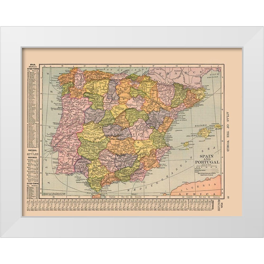 Hammond 14x12 White Modern Wood Framed Museum Art Print Titled - Spain ...