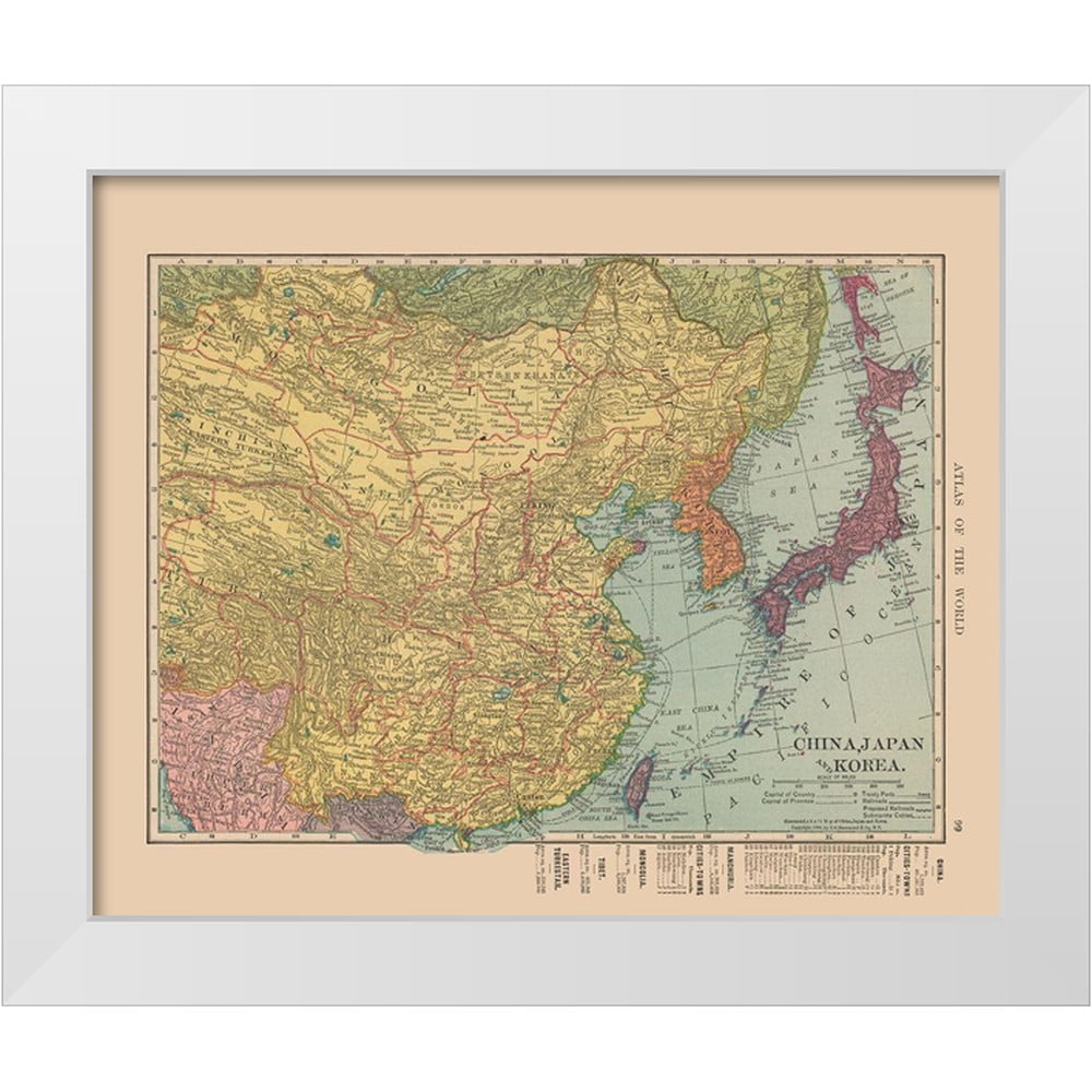 Hammond 24x20 White Modern Wood Framed Museum Art Print Titled - Asia ...