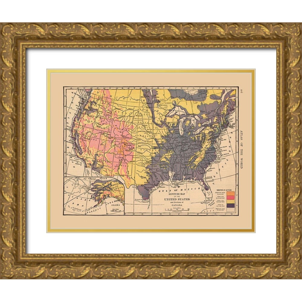 Hammond 32x26 Gold Ornate Wood Framed with Double Matting Museum Art ...