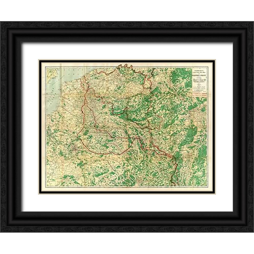 Hammond, C.S. 14x12 Black Ornate Wood Framed with Double Matting Museum ...