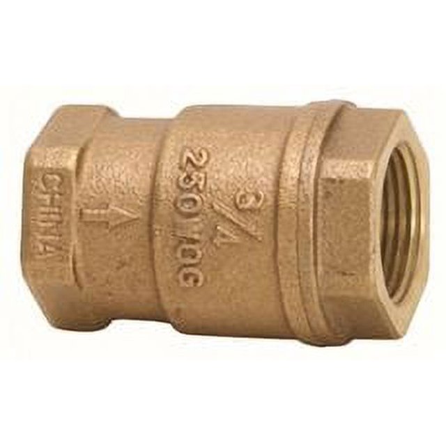 Hammond Spring Loaded In Line Check Valve, Brass, 3/4 In. Fip - Walmart.com