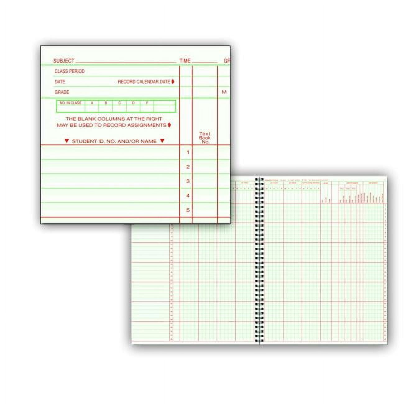 Hammond & Stephens 8 Subject 35 Student 6-7 Week Class Record Book, 9. ...