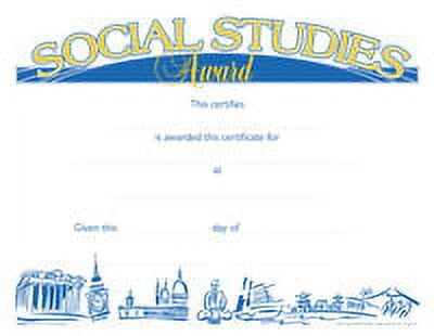 Hammond & Stephens Raised Print Social Studies Recognition Award, 11 x ...