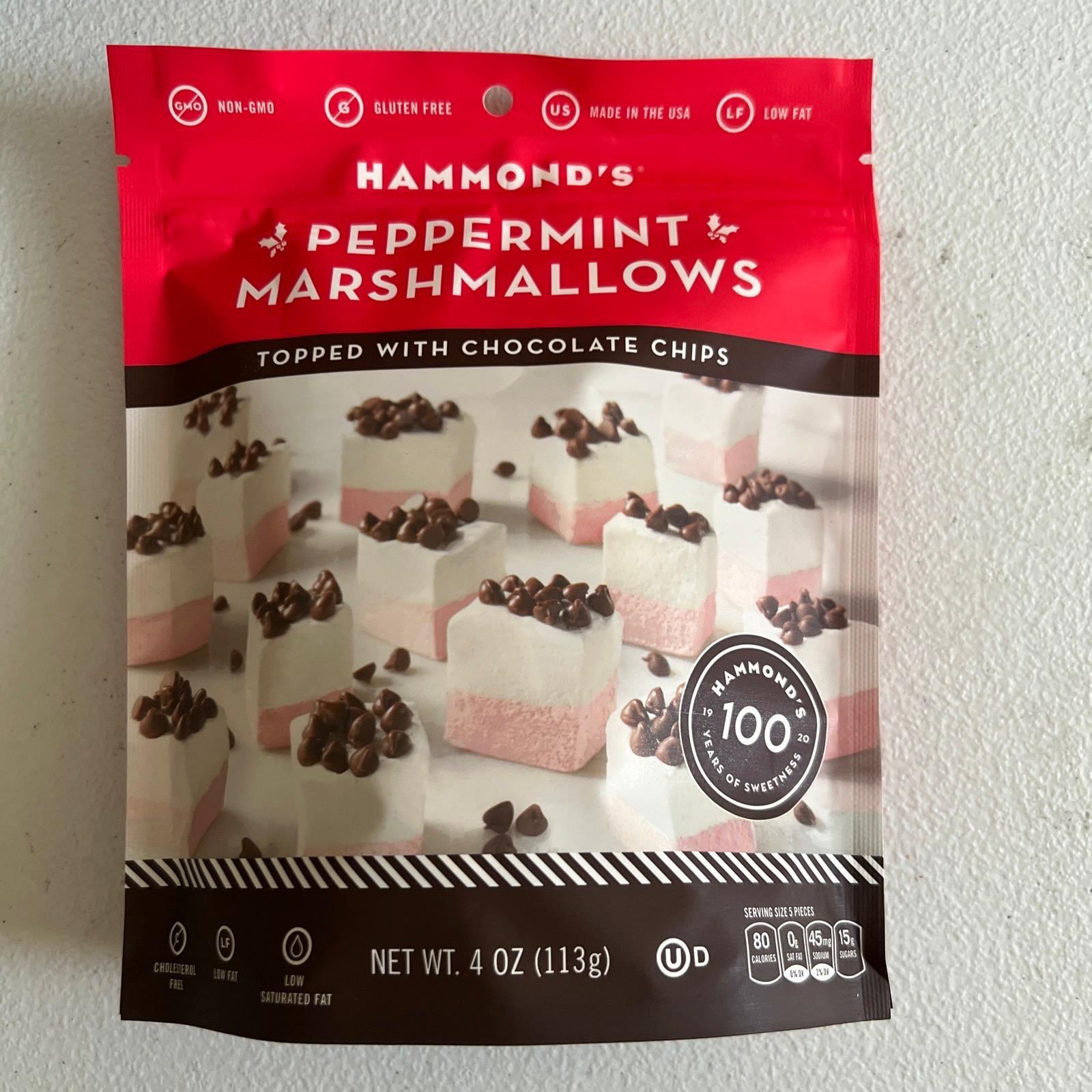 Hammond's Peppermint Marshmallows topped with Chocolate Chips 4oz ...