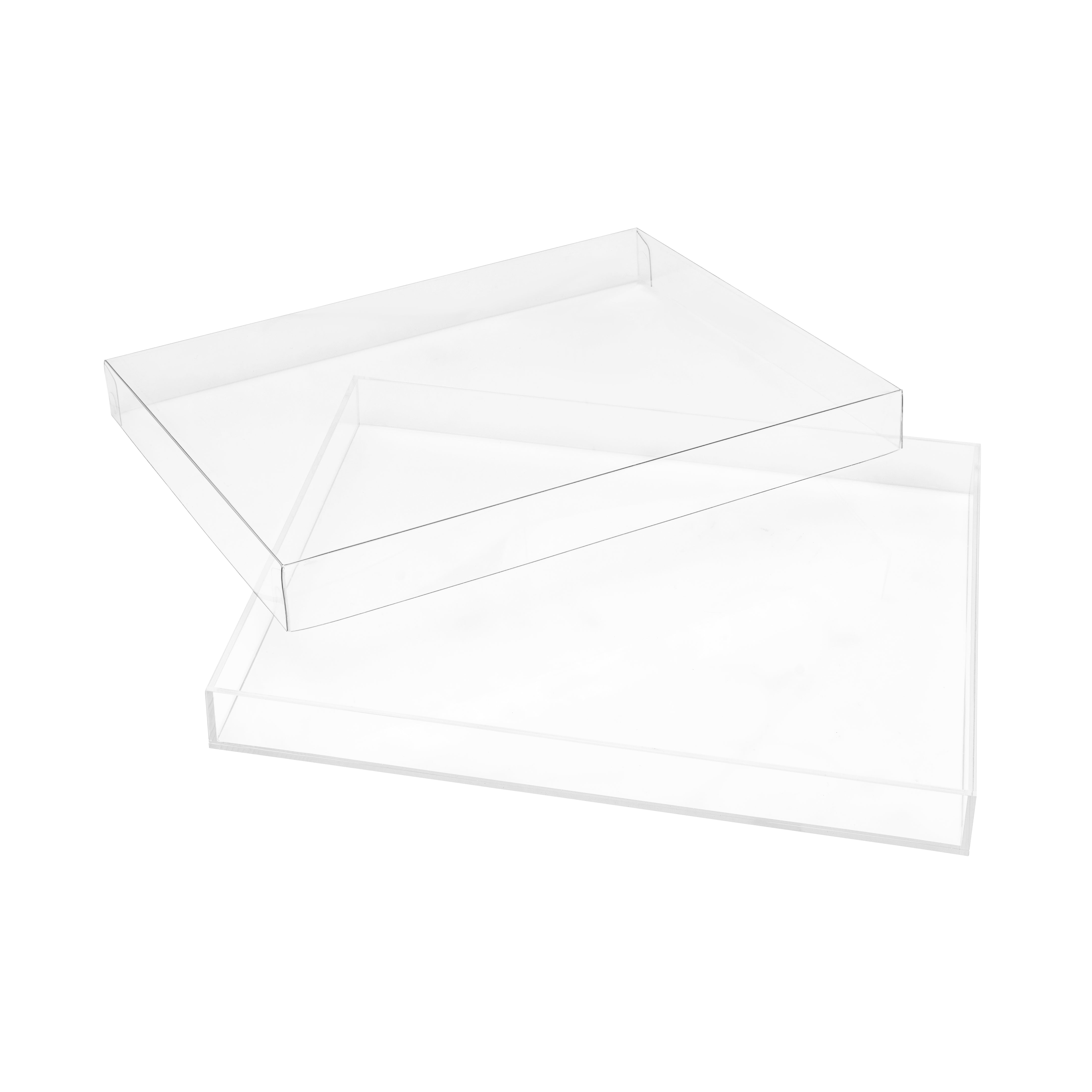 Hammont Clear Acrylic Tray for Serving and Home Décor Rectangle Lucite ...