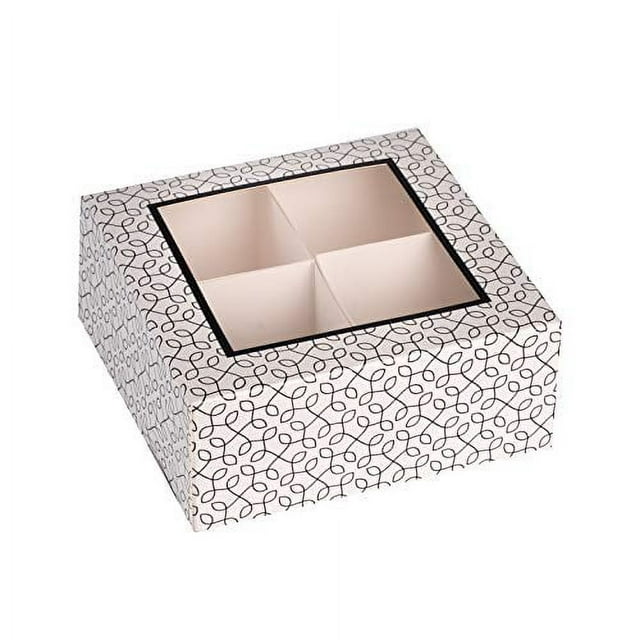 Hammont Window Box with Four Sections - 6 Pack - 6”x6”x2.5” - Black ...