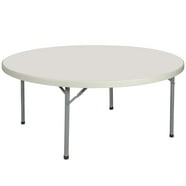 Magshion 4.5Ft Round Foldable Plastic Table, Heavy Duty, Indoor/Outdoor ...