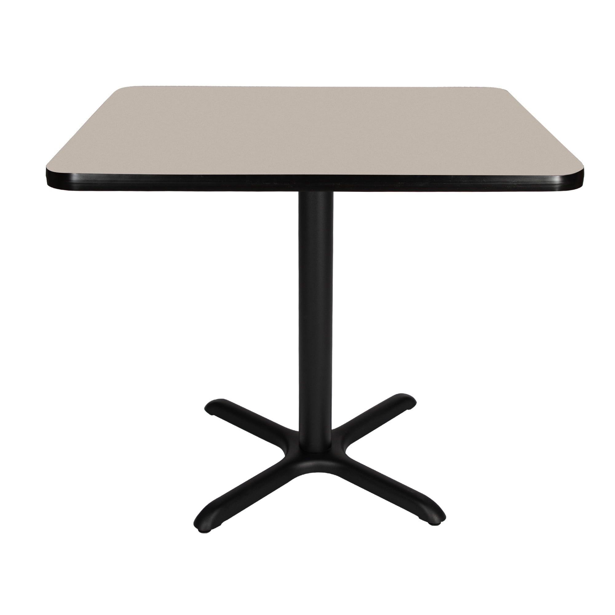 Hampden Furnishings Bennet Collection Steel Frame 36" Square Top, X Base, 30" Height Cafe Table ...
