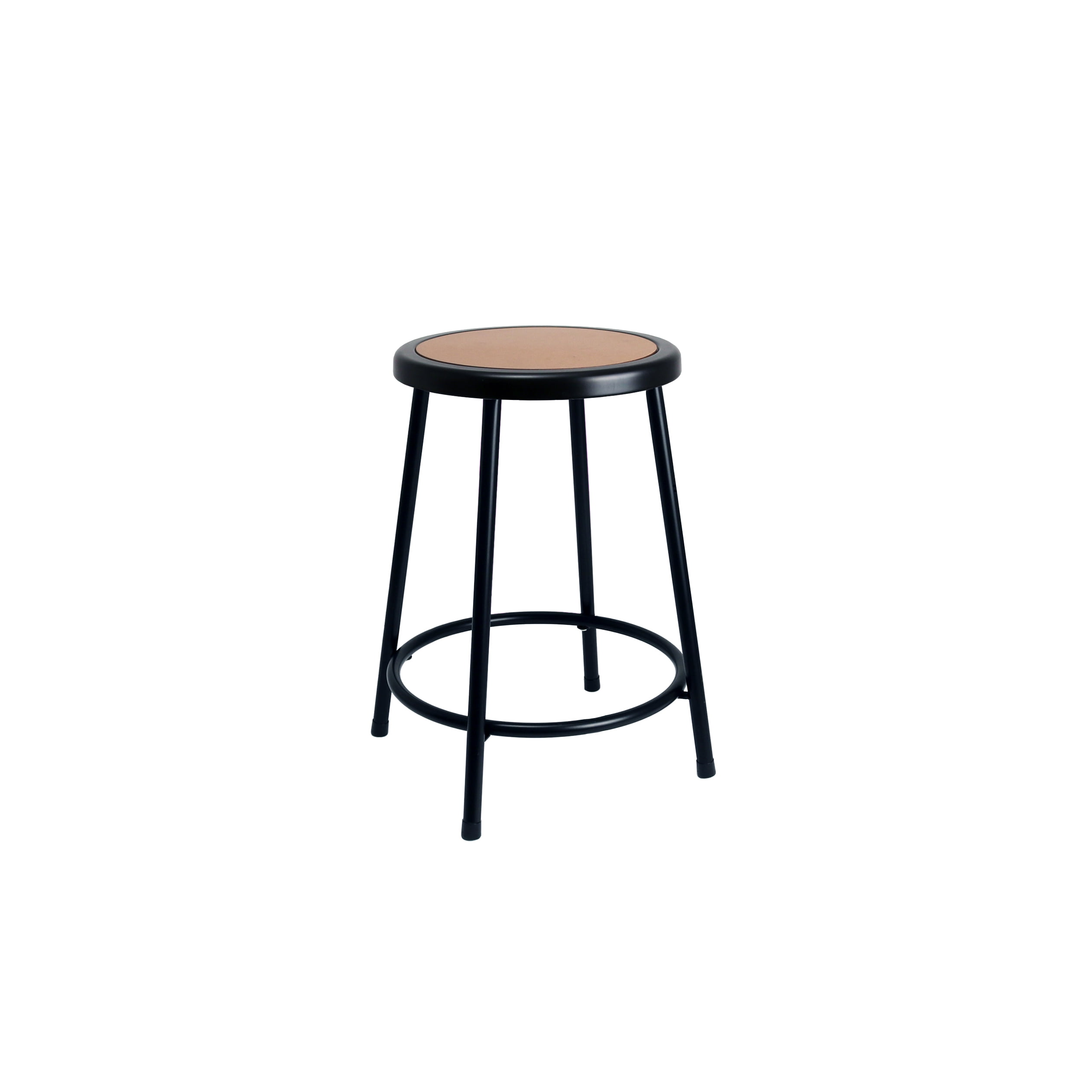 Hampden Furnishings Felix 24-Inch Black Steel Stool with Masonite Seat ...