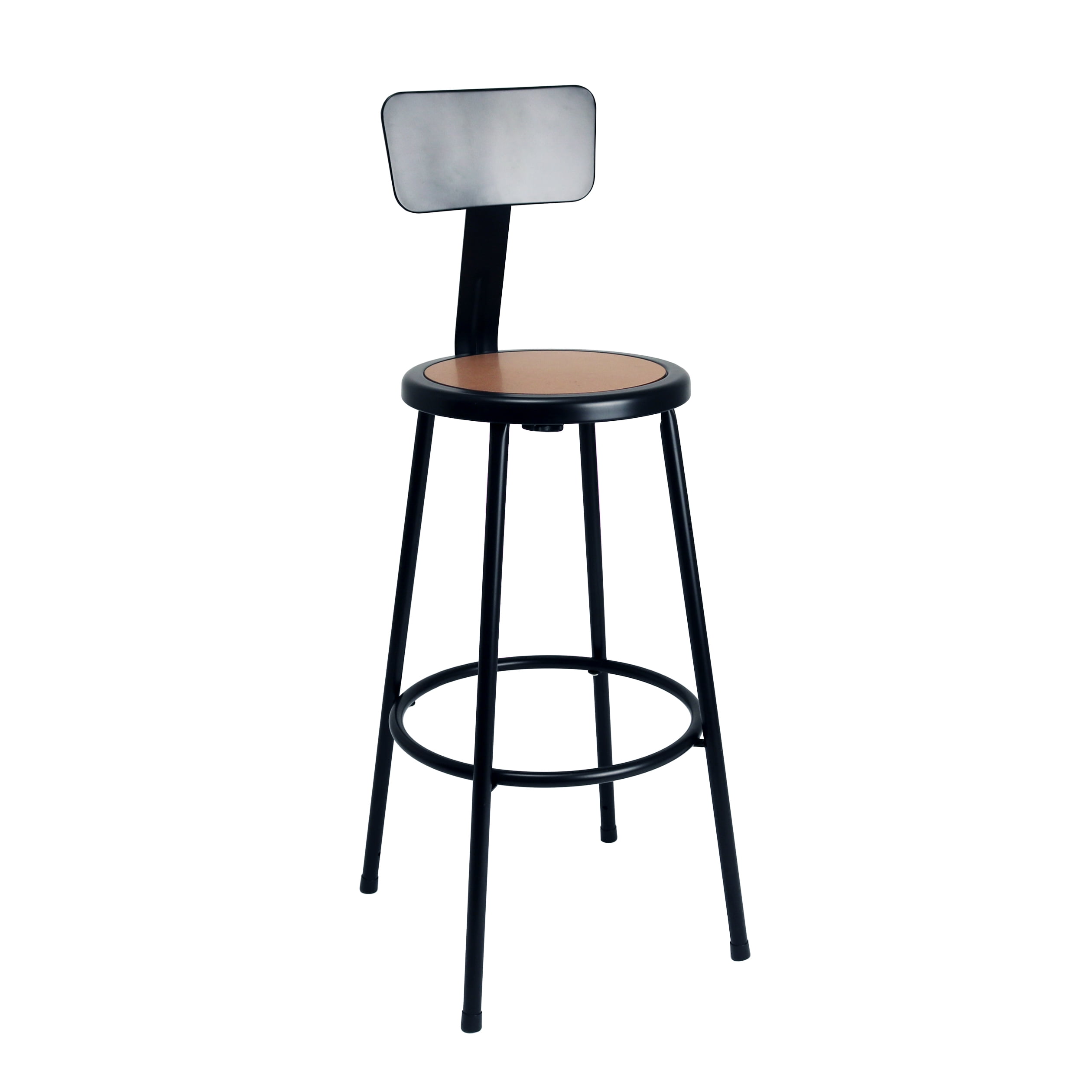 Hampden Furnishings Felix Collection 30-Inch Steel Stool with Backrest ...