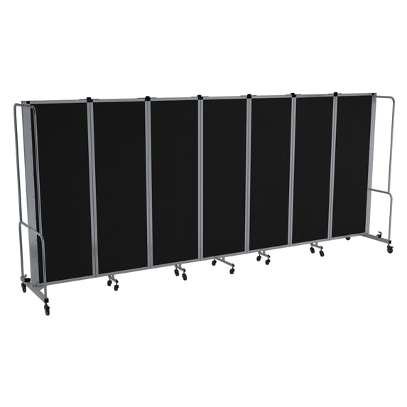 Hampden Furnishings Otis Collection Portable Room Divider, 7 Black ...