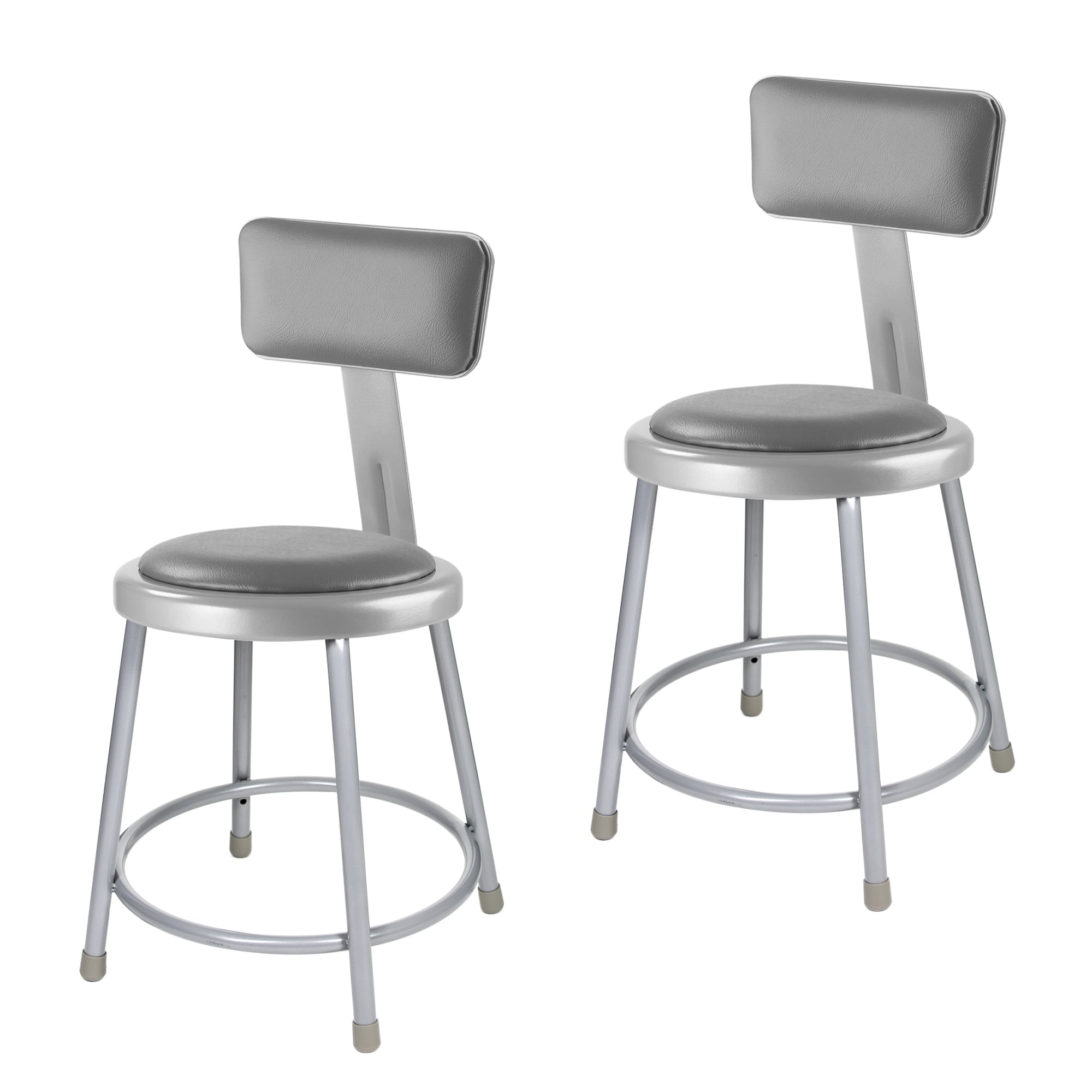 Hampden Furnishings Otto Collection 18" Vinyl Padded Stool with ...