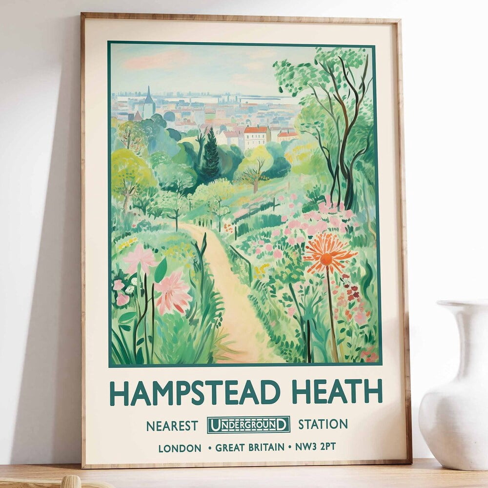 Hampstead Heath London Print, William Morris Gardens Art, Vintage ...
