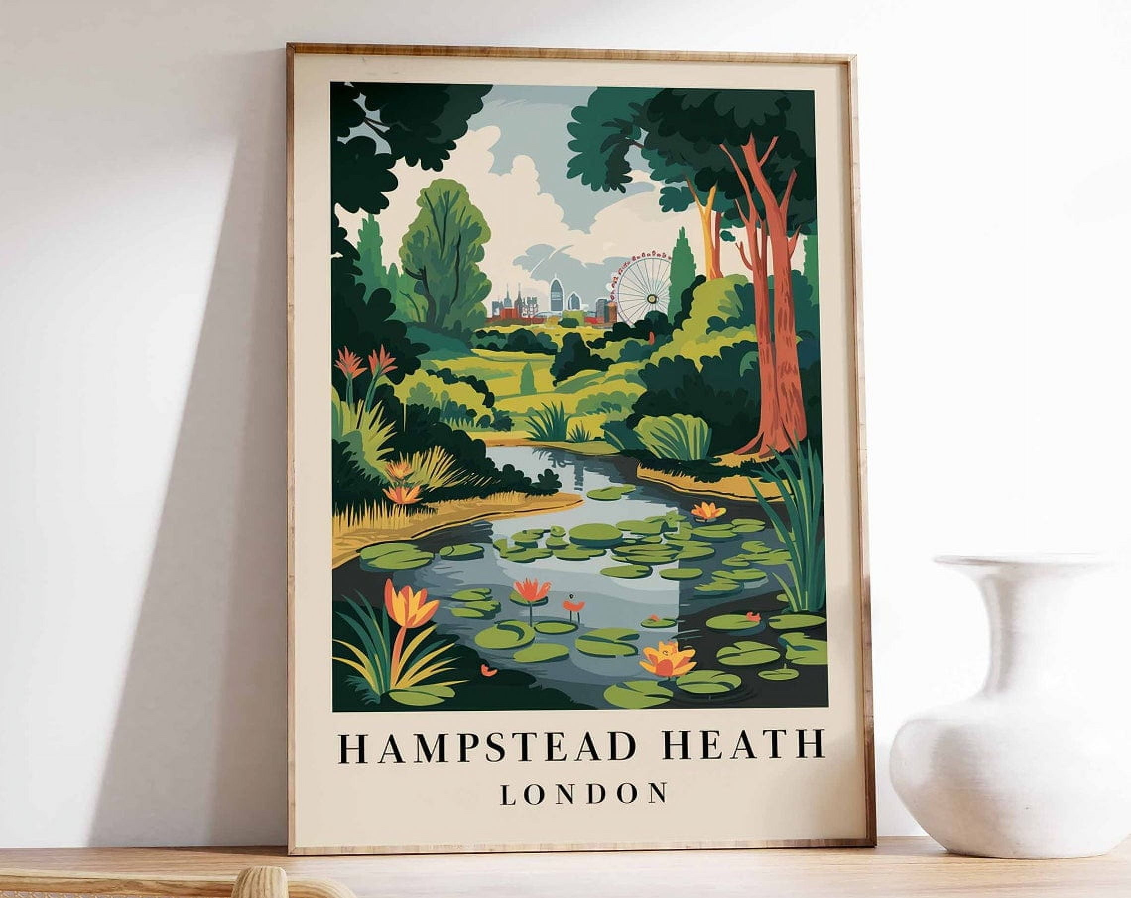 Hampstead Heath Poster, London Print, London Art, London Poster, London ...